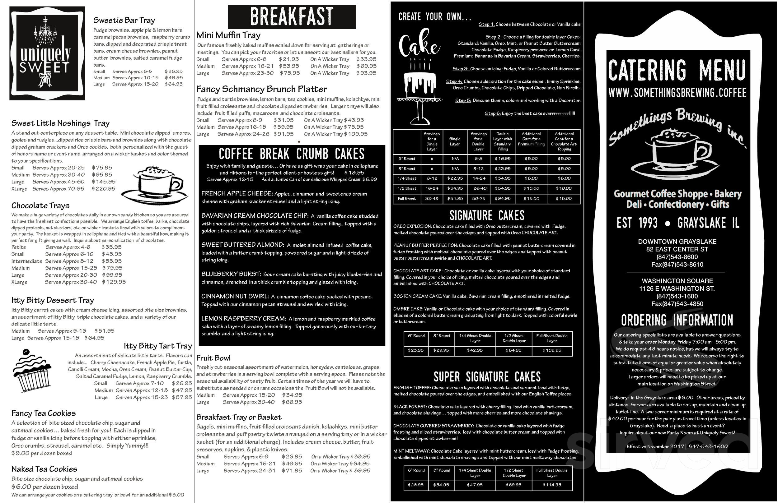 Somethings Brewing menu in Grayslake, Illinois, USA