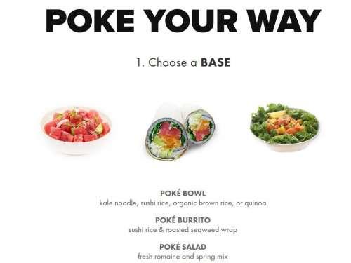 Pokeworks menu in Chicago, Illinois, USA