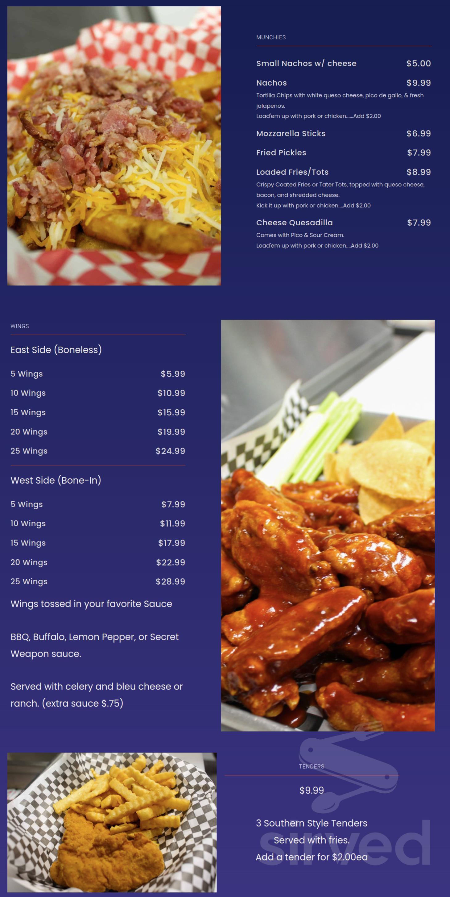 Local Joes at The Alley menu in Gadsden, Alabama, USA