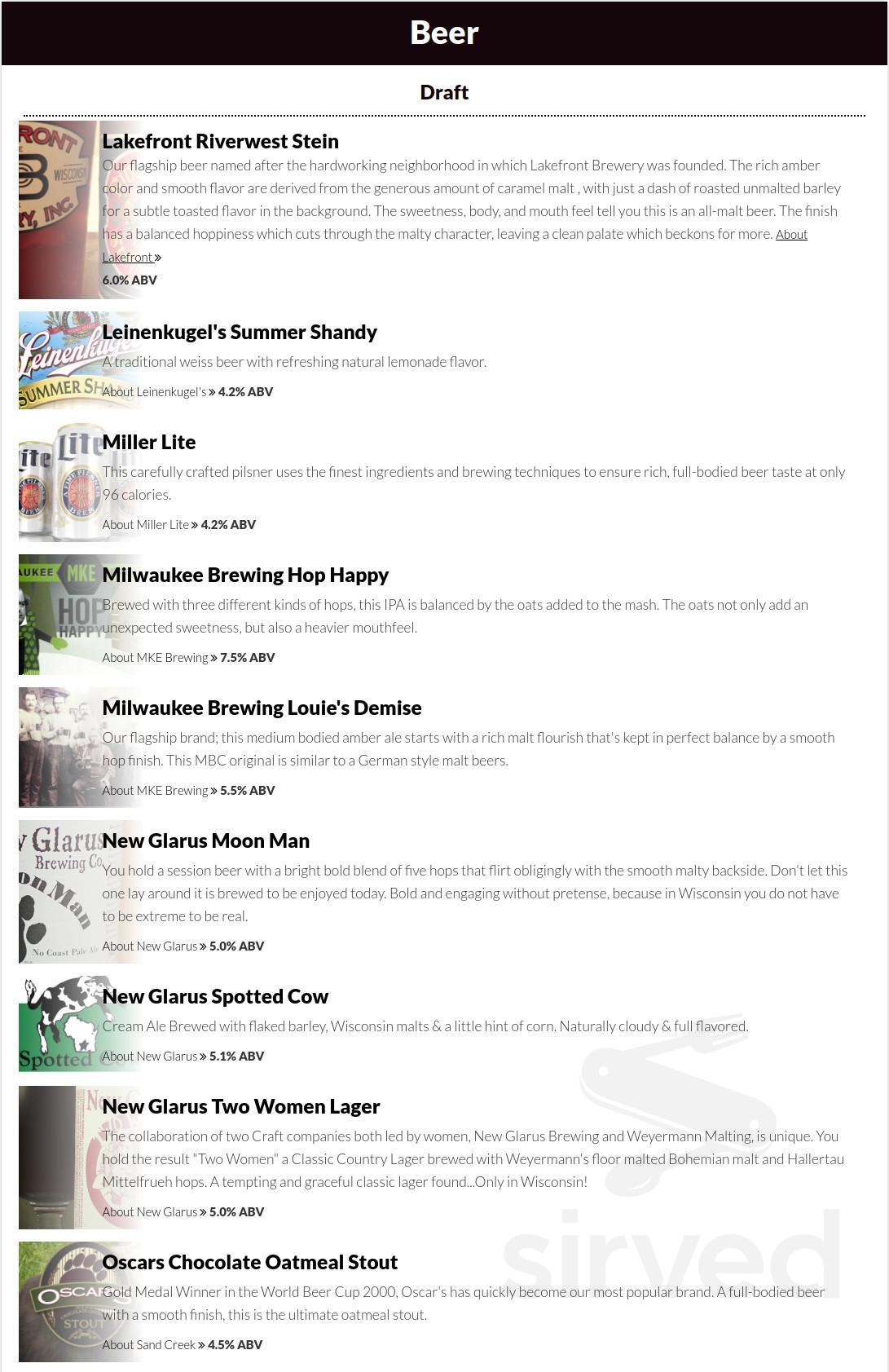 Menu - Mukwonago WI's Badger Burger Company Mukwonago | Sirved