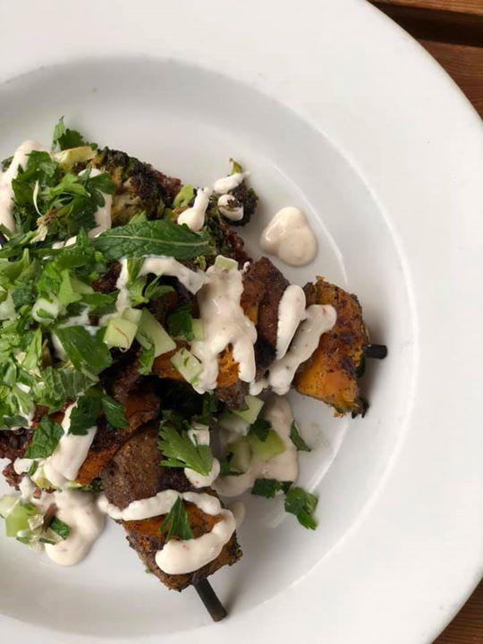 The Leaning Pear menu in Wimberley, Texas, USA