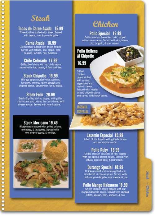 La Paloma menu in Springfield, Missouri, USA