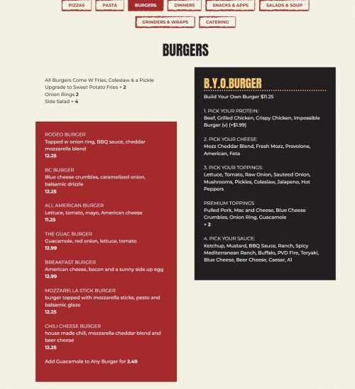 PVD Pizza Warwick menu in Warwick, Rhode Island, USA