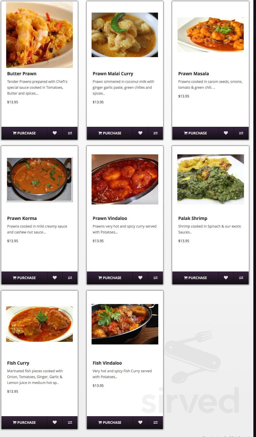Menu - Calgary AB's Butter Chicken Hut | Sirved