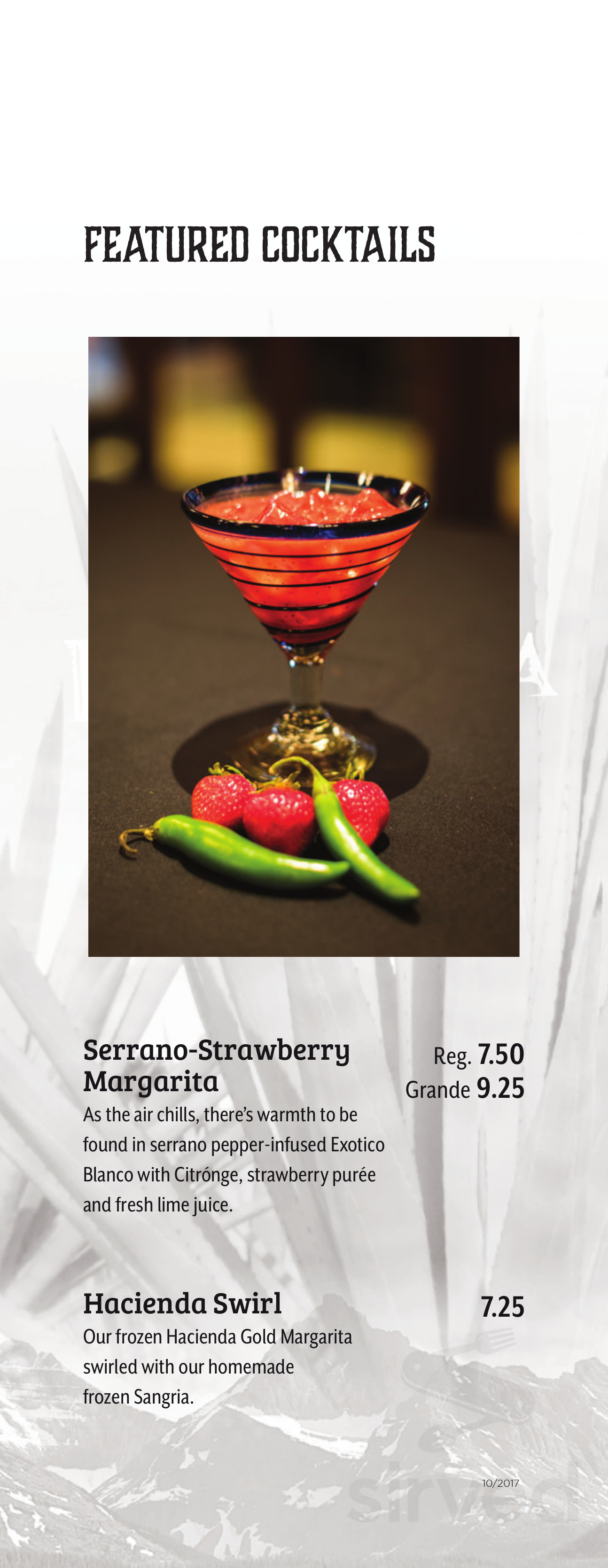 Hacienda Colorado menu in Denver, Colorado, USA