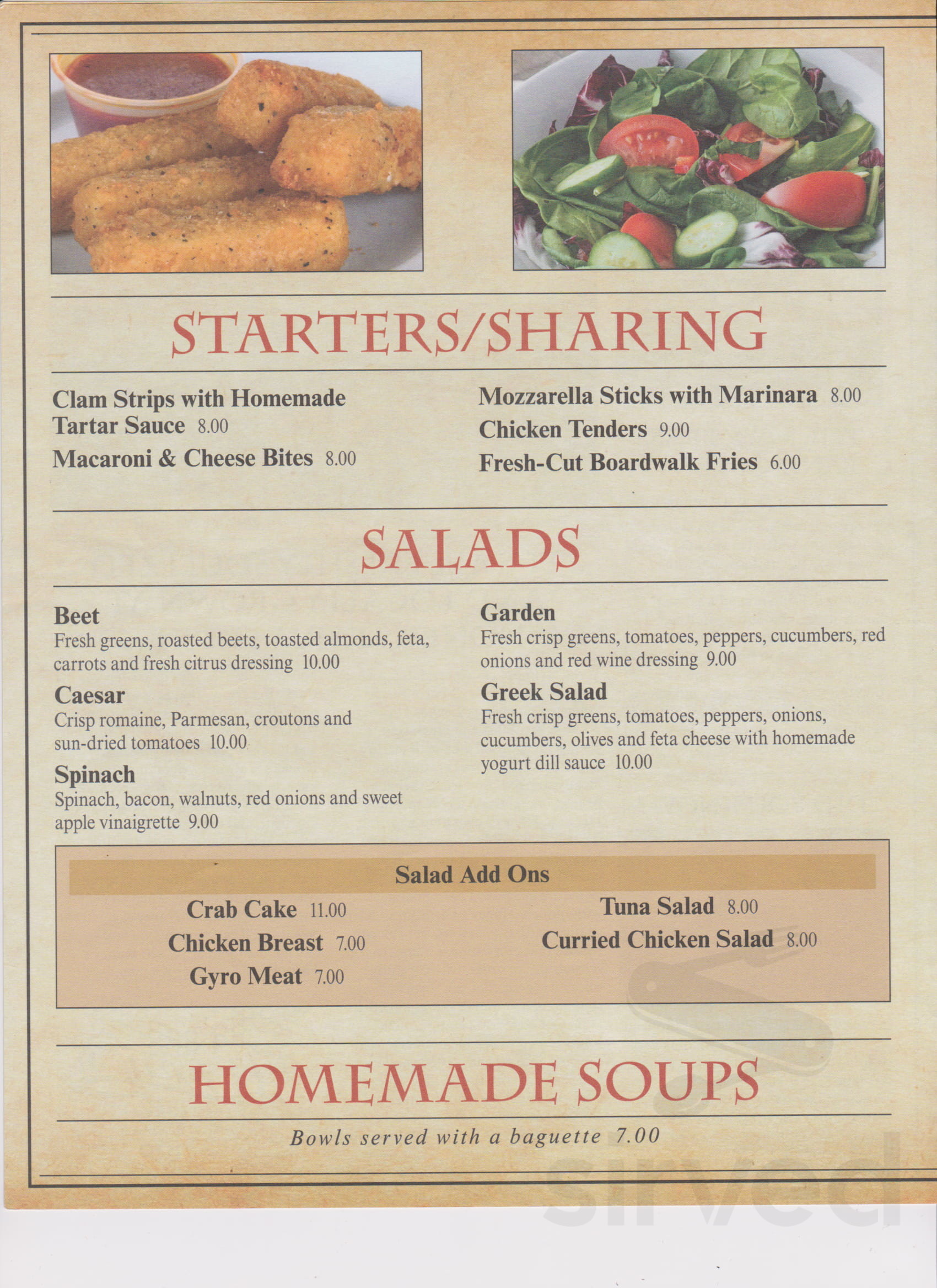 Menu - Lewes DE's Honeys Farm Fresh Gourmet Kitchen Breakfast&Lunch ...