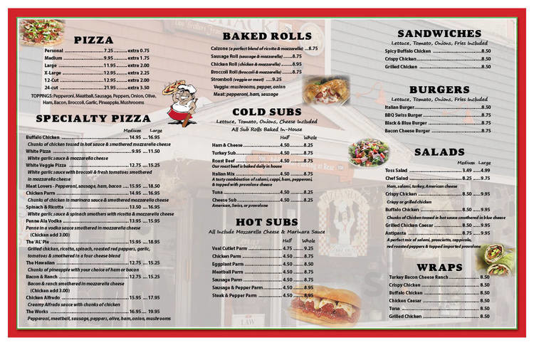 Menu for Pizza Shack in Cobleskill, NY | Sirved