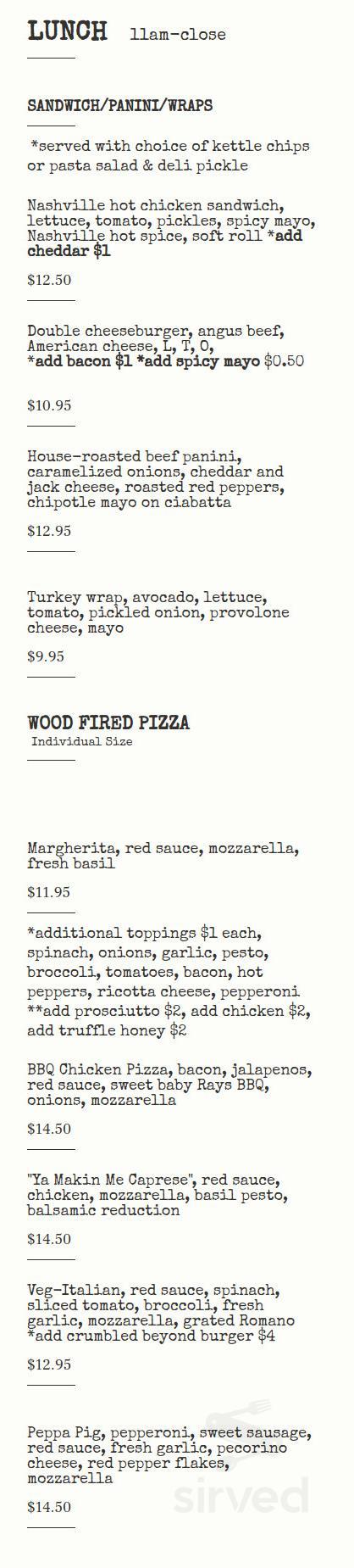 Little Oak Cafe menu in Canton, Connecticut, USA