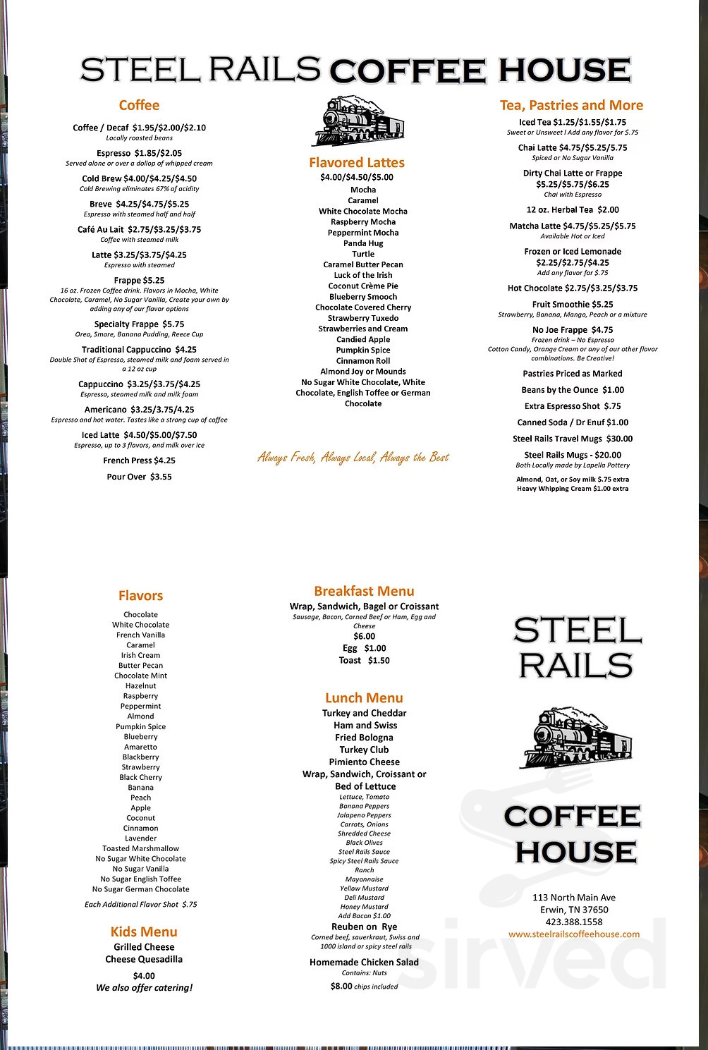 Steel Rails Coffee House in Erwin, Tennessee, United States