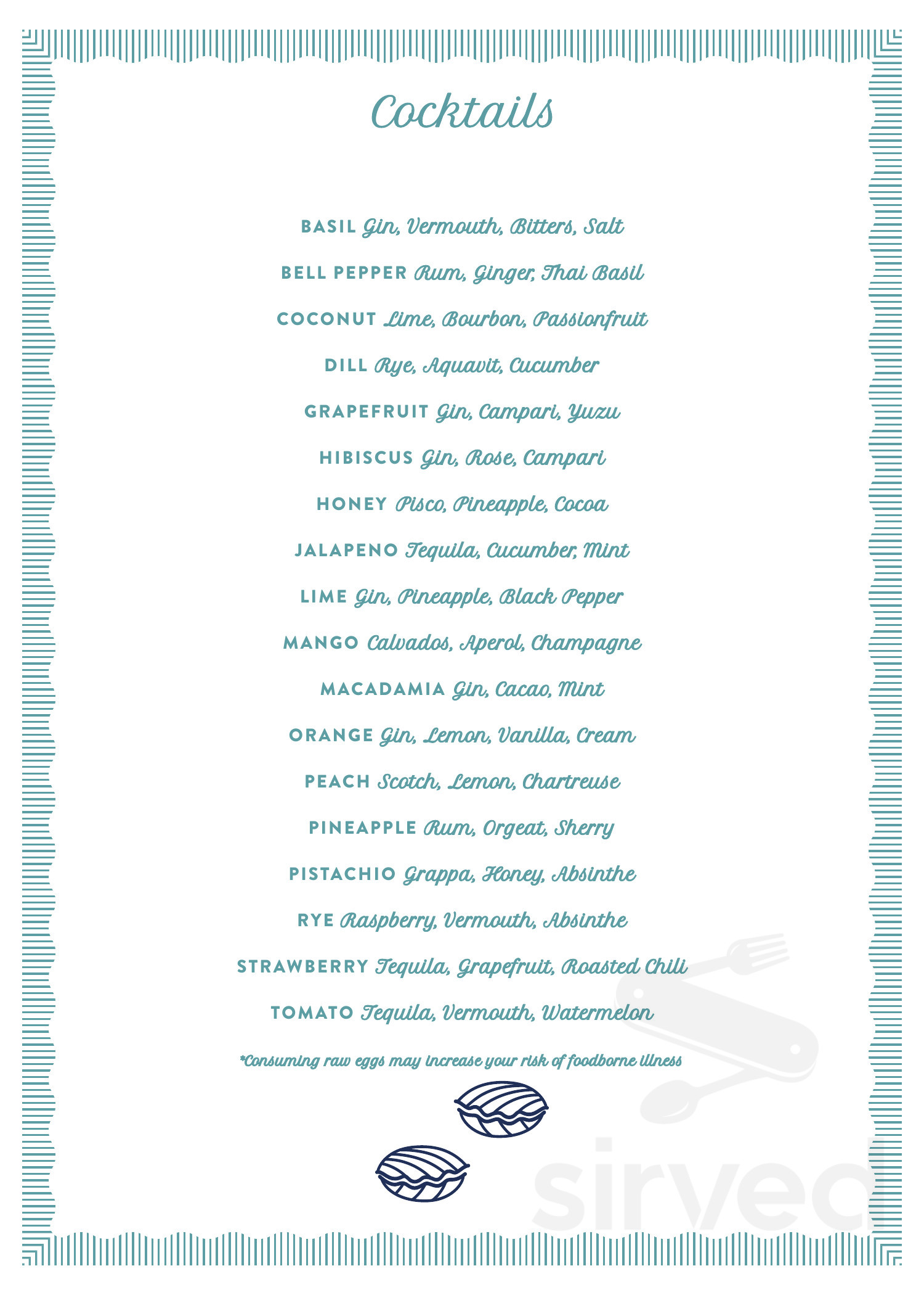 ZZ's Clam Bar menu in New York, New York, USA