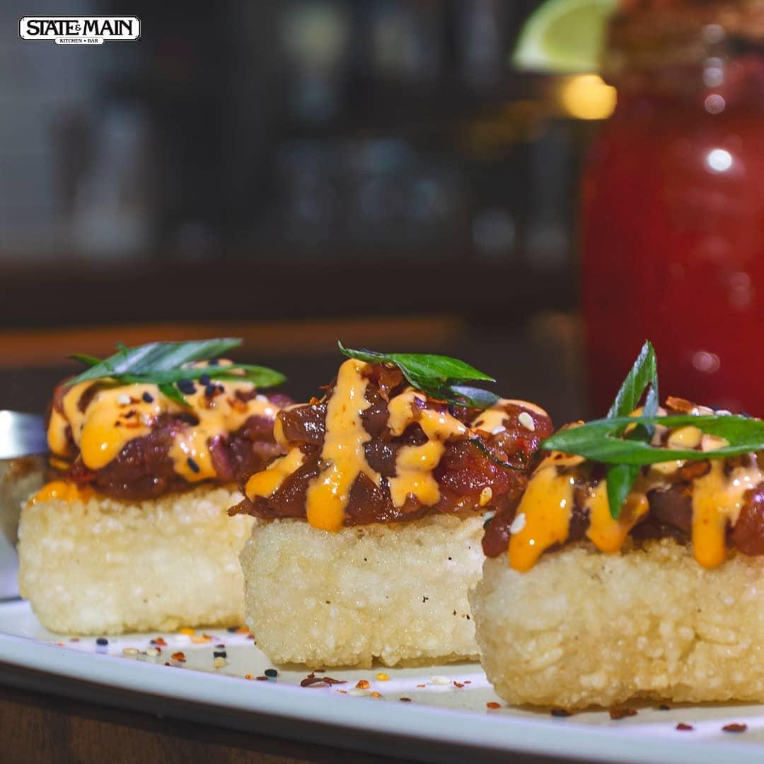 State & Main menu in Calgary, Alberta, Canada