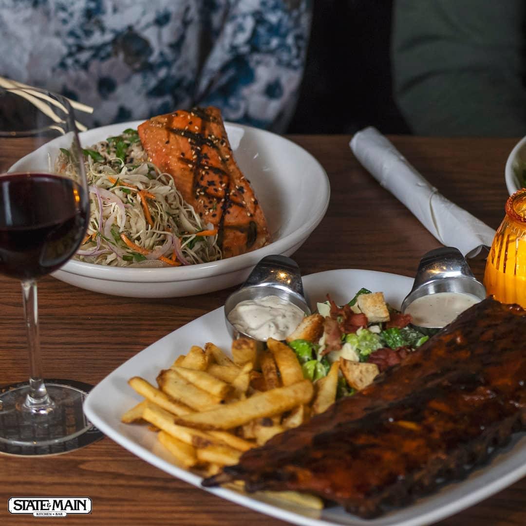 State & Main menu in Calgary, Alberta, Canada