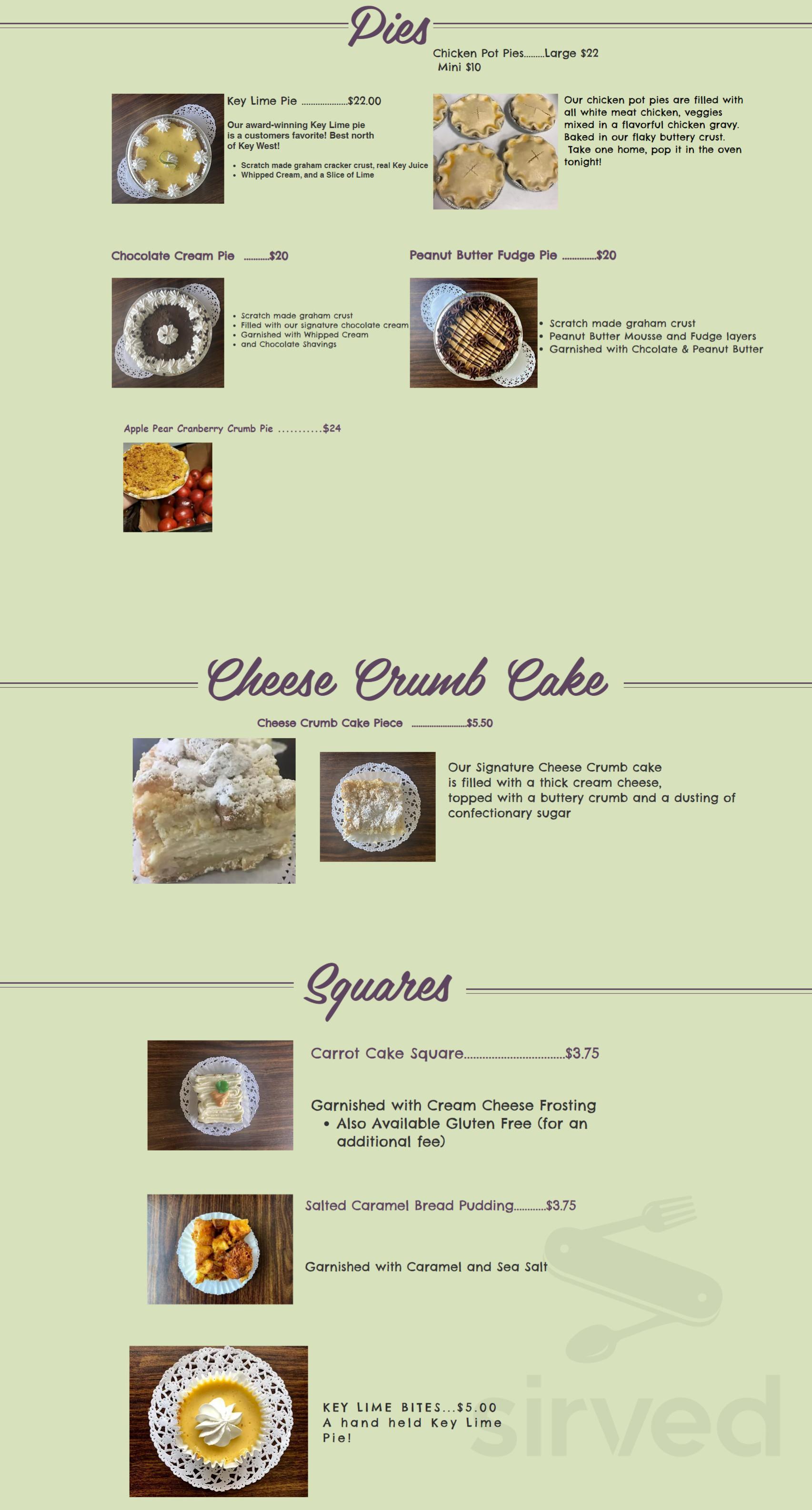 Menu - Brick Township NJ's 502 Baking Company | Sirved
