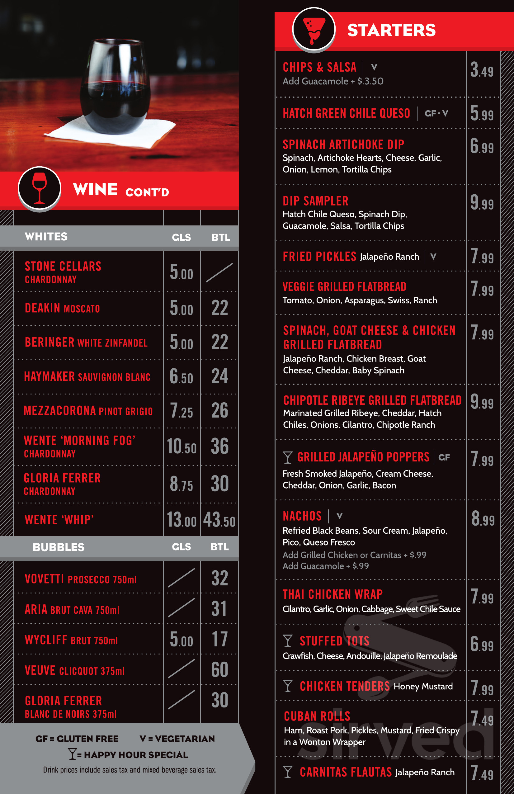 Menu for Third Base Round Rock in Rockwall, Texas, United States
