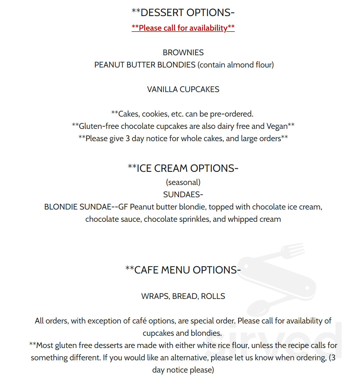 Pink Moose Ice Cream Cafe And Catering menus in Royersford ...