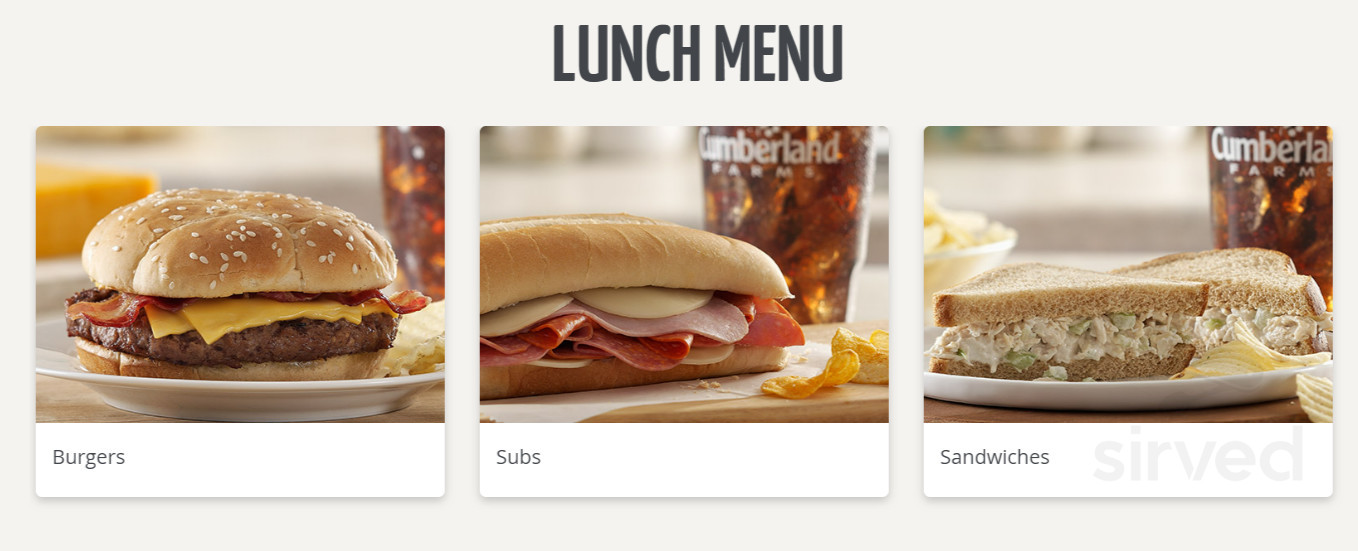 Cumberland Farms menu in Clinton, Massachusetts, USA