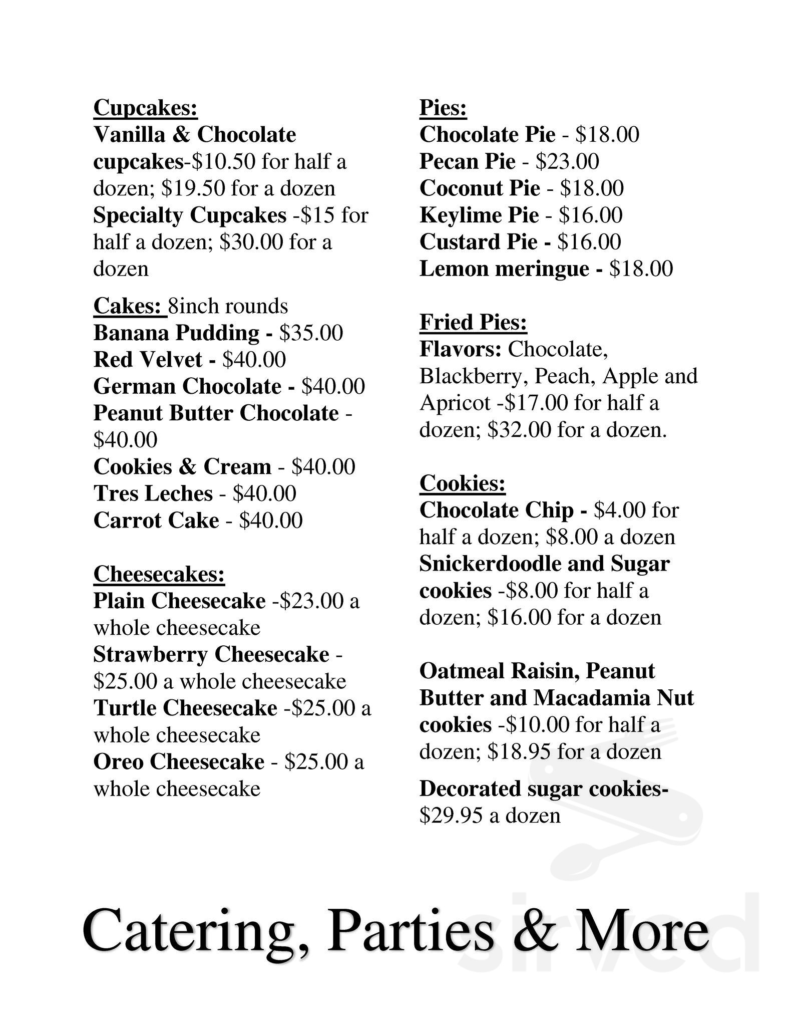 Menu - Gladewater TX's Buttercups Bakery & Cafe | Sirved