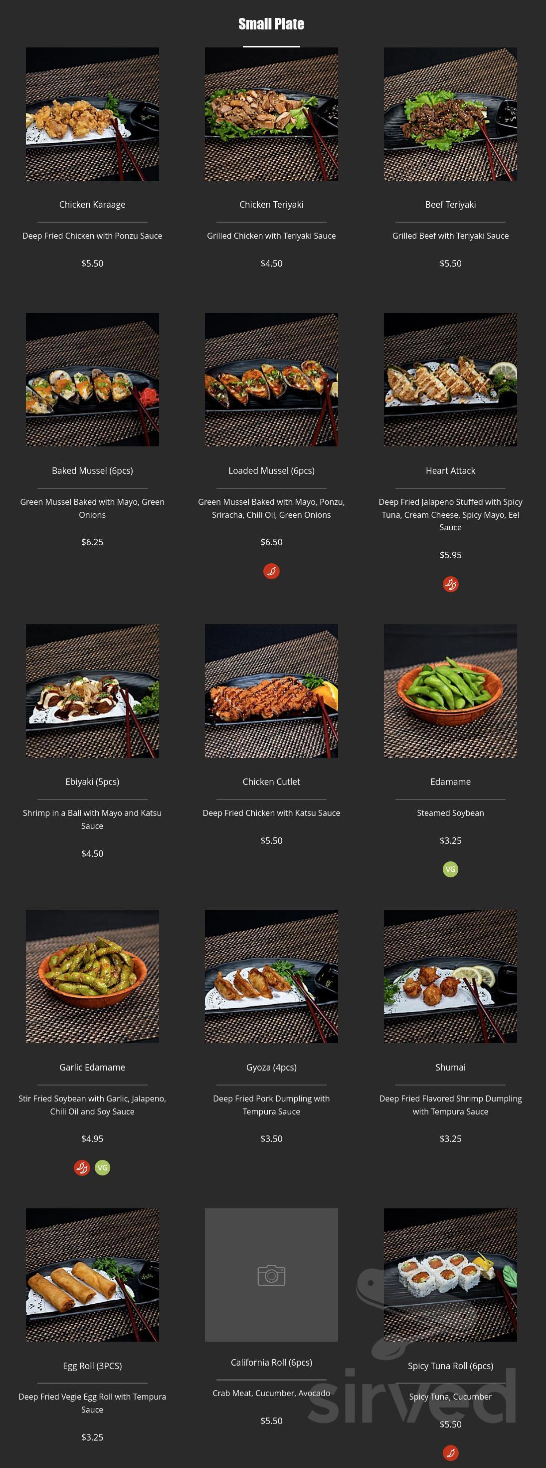 Ramen Boy menu in Lancaster, California, USA