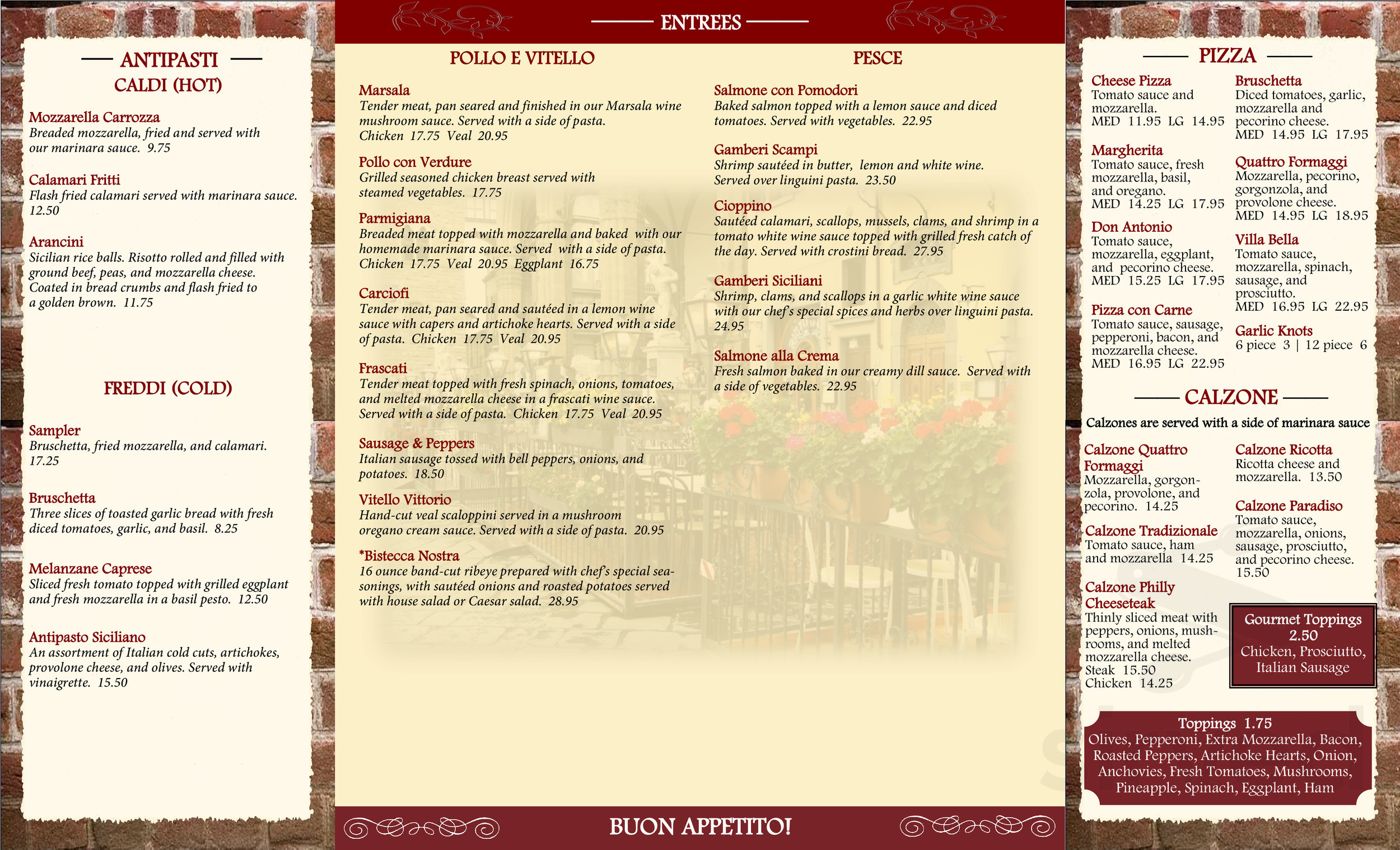 Villa Bella menu in Burke, Virginia, USA