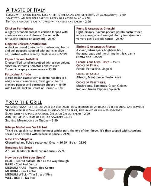 McIntosh Country Inn & Conference Centre menu in Morrisburg, Ontario ...