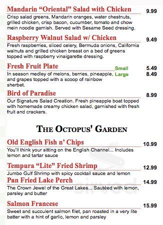 Strawberry Fields Restaurant menu in New Baltimore, Michigan, USA