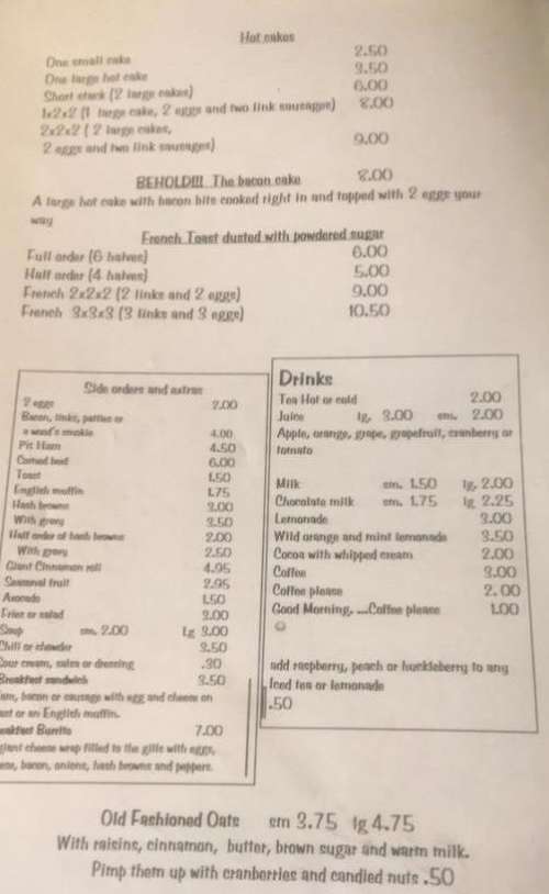 Hoot Owl Cafe menu in Ponderay, Idaho, USA