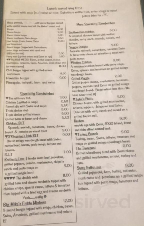 Hoot Owl Cafe menus in Ponderay, Idaho, United States