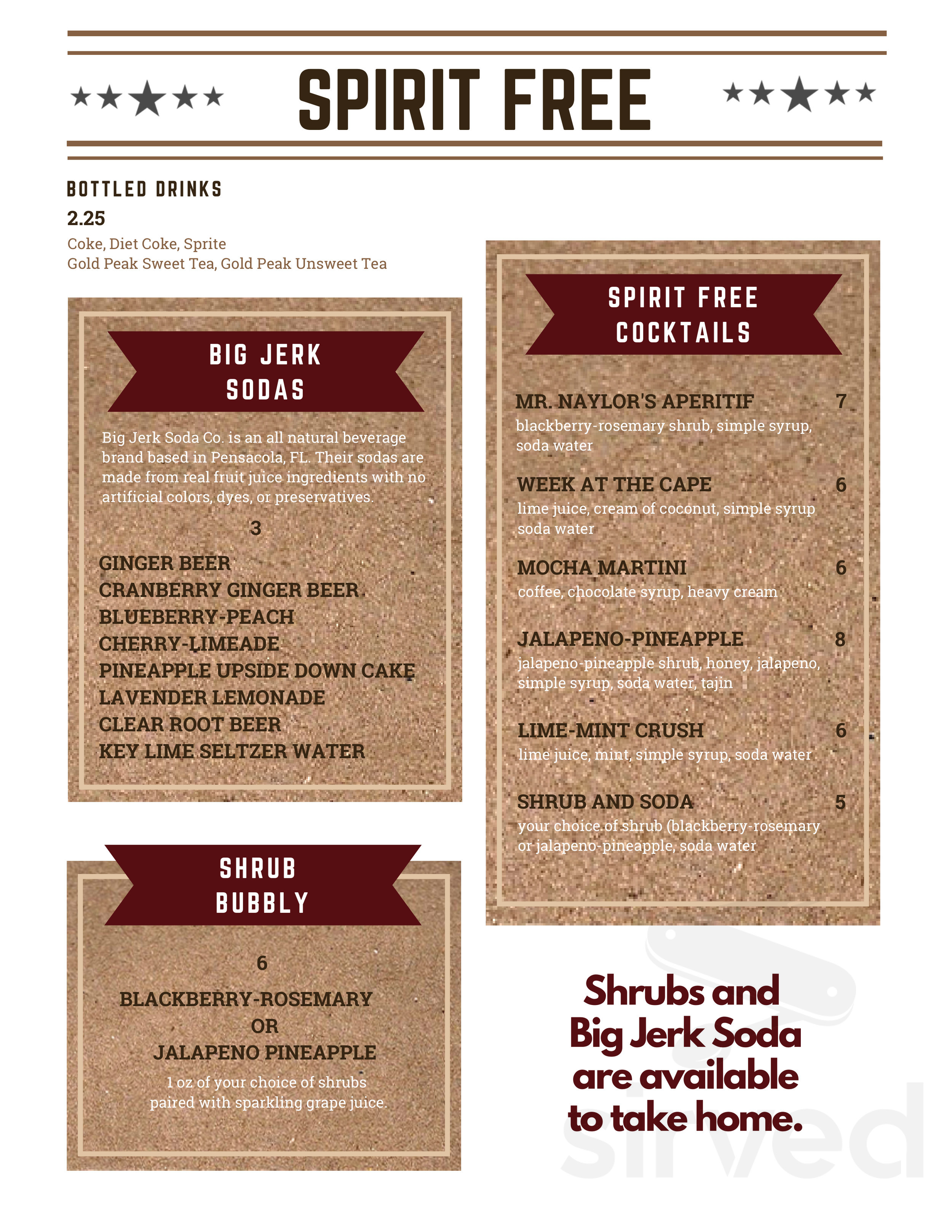 1861 Distillery menus in Thomasville, Georgia, United States