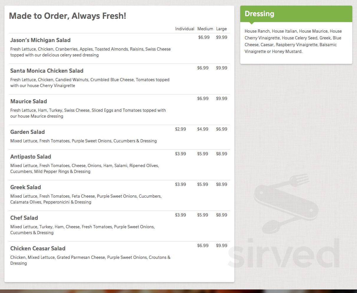 My Pizza Place menu in Sterling Heights, Michigan, USA