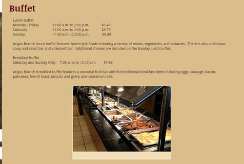Angus Branch Steakhouse menu in Monett, Missouri, USA