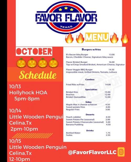 Favor Flavor LLC (Food Trailer) menu in Aubrey, Texas, USA
