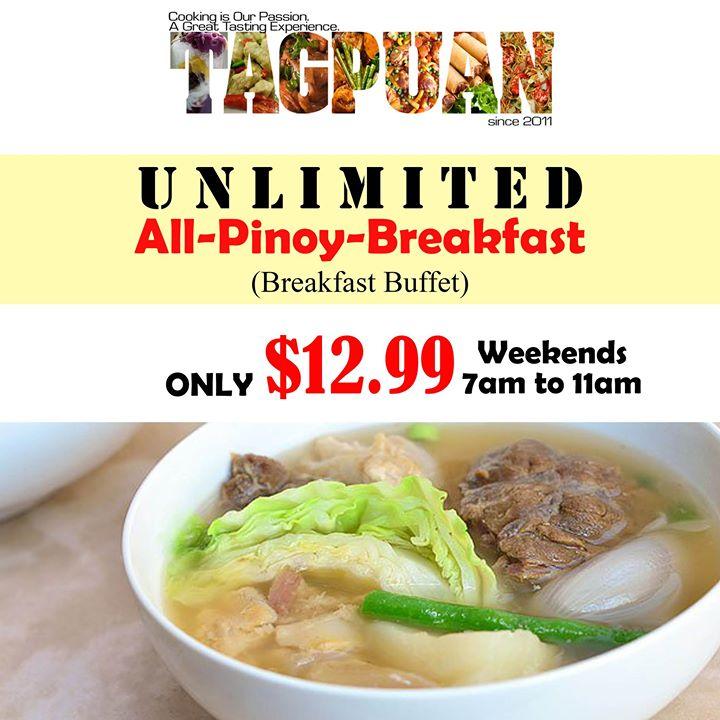 Tagpuan menu in Scarborough, Ontario, Canada