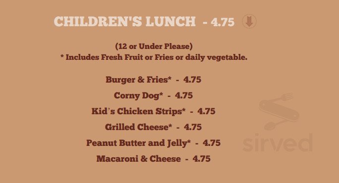 Our Place Restaurant menu in Burleson, Texas, USA