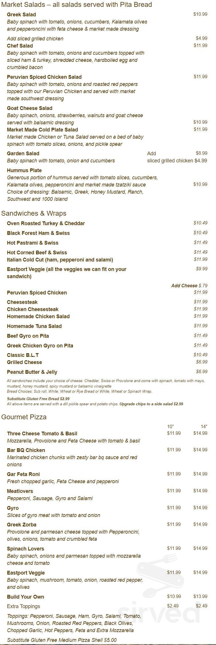 Leeward Market | Café & Grocery menu in Annapolis, Maryland, USA