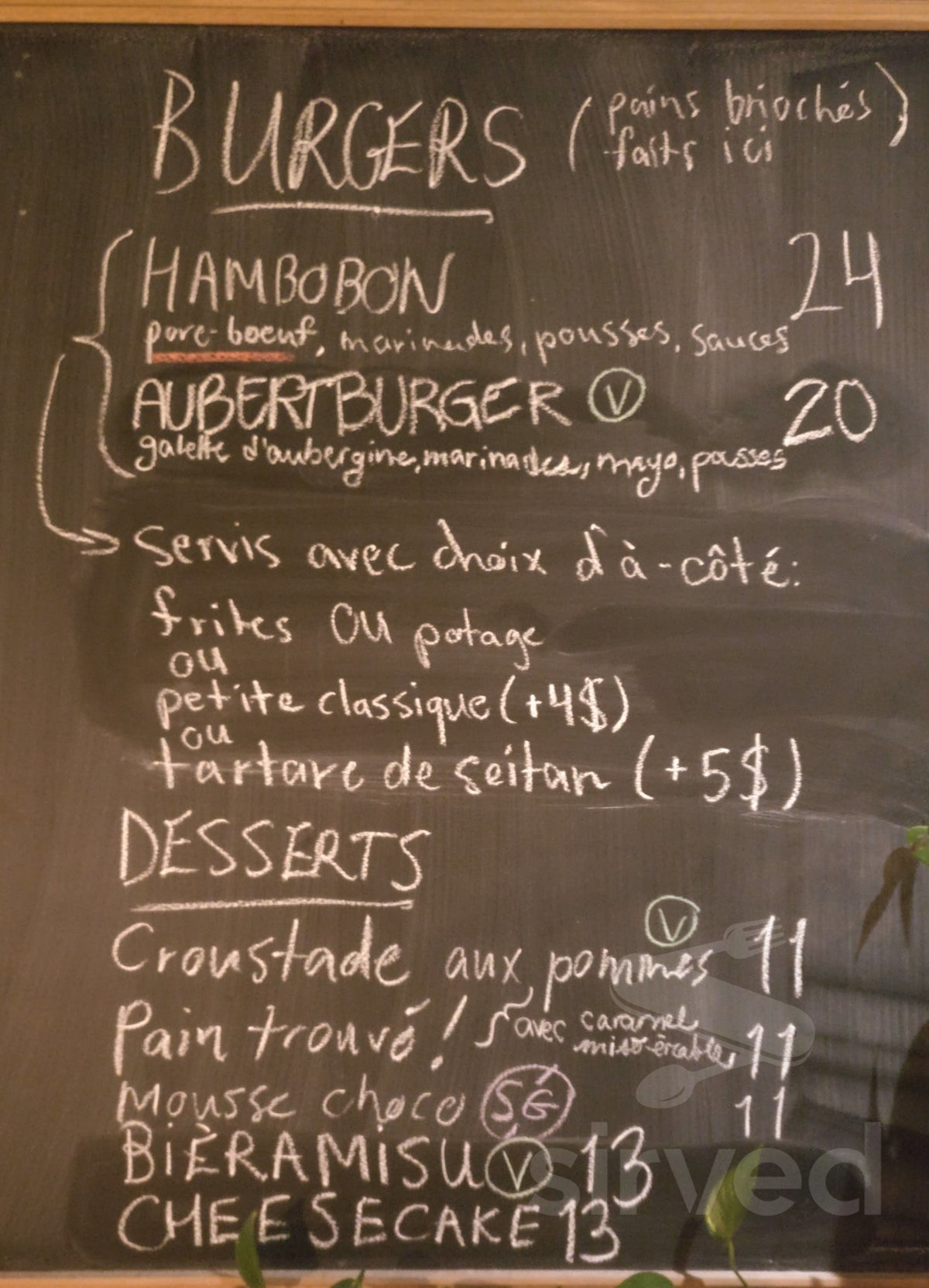 La Cale - pub zéro déchet menu in Montréal, Quebec, Canada