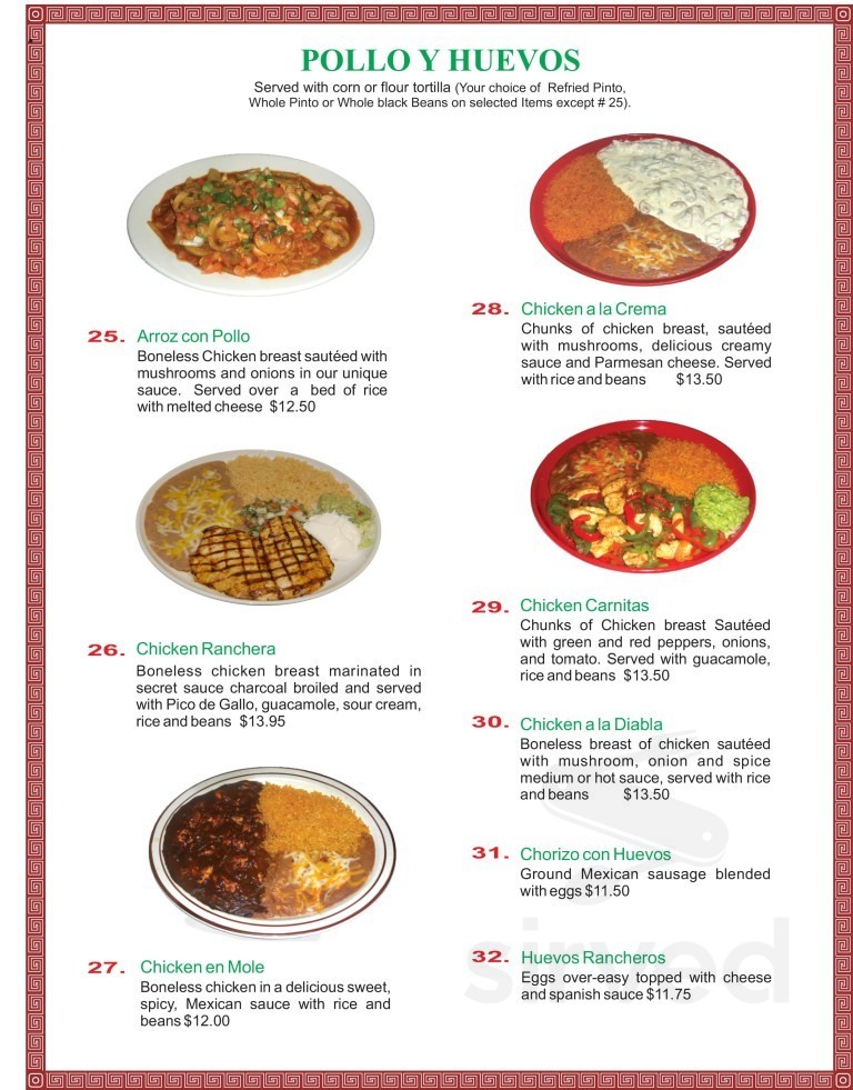 Menu - Portland OR's Mazatlan Mexican Restaurant | Sirved