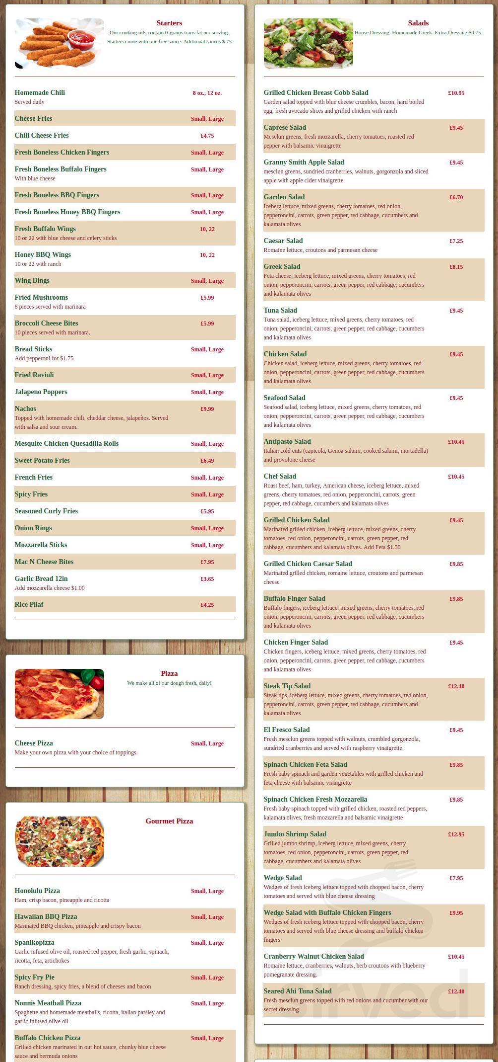 Marshfield Famous Pizza menu in Marshfield, Massachusetts, USA