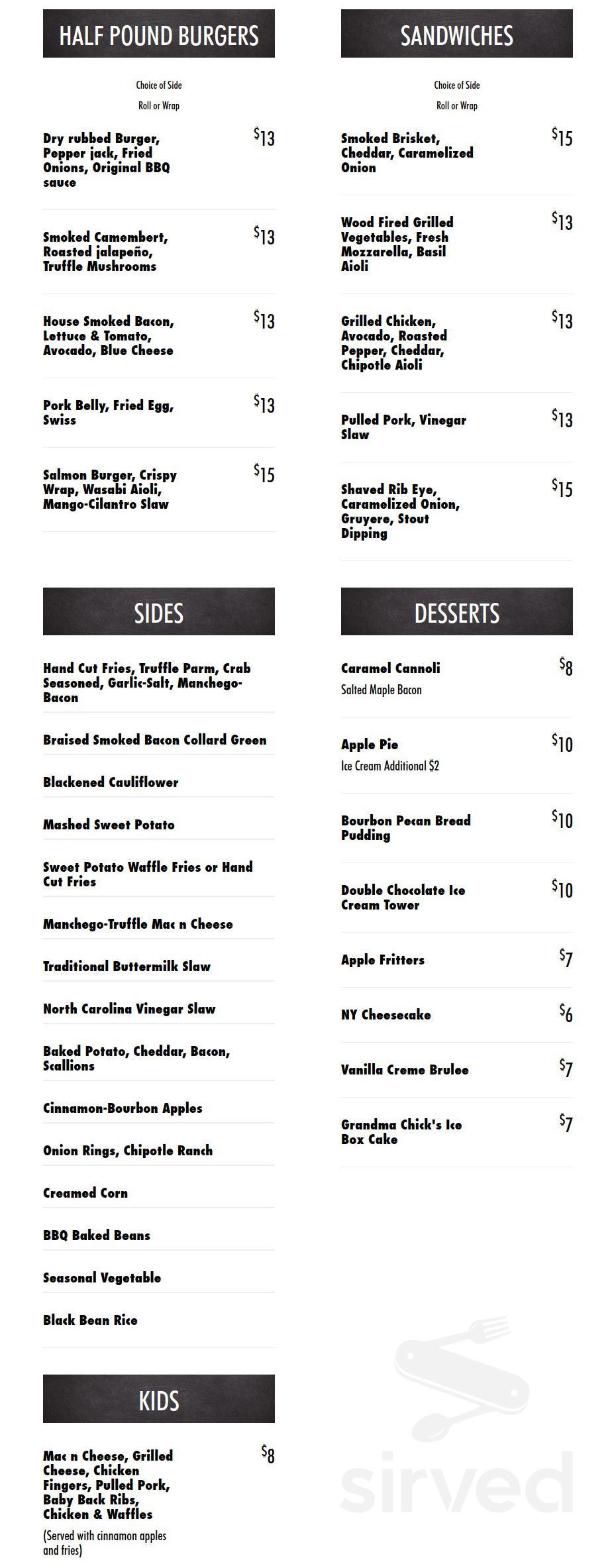 The Cue Restaurant and Catering menu in Danbury, Connecticut, USA