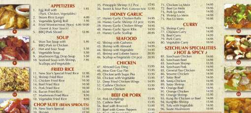 Menu for New Star Restaurant in Pembroke, ON | Sirved