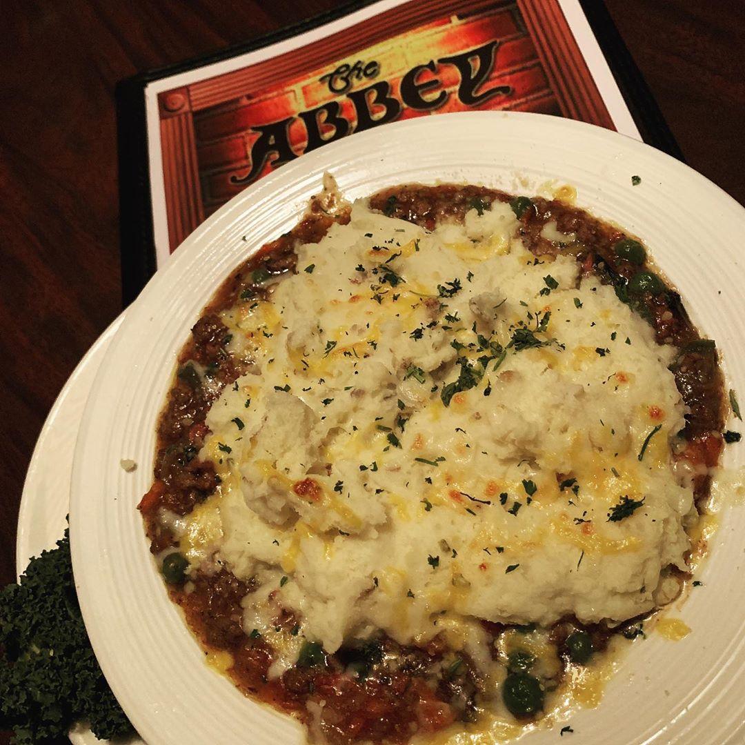 The Abbey menu in Quincy, Illinois, USA