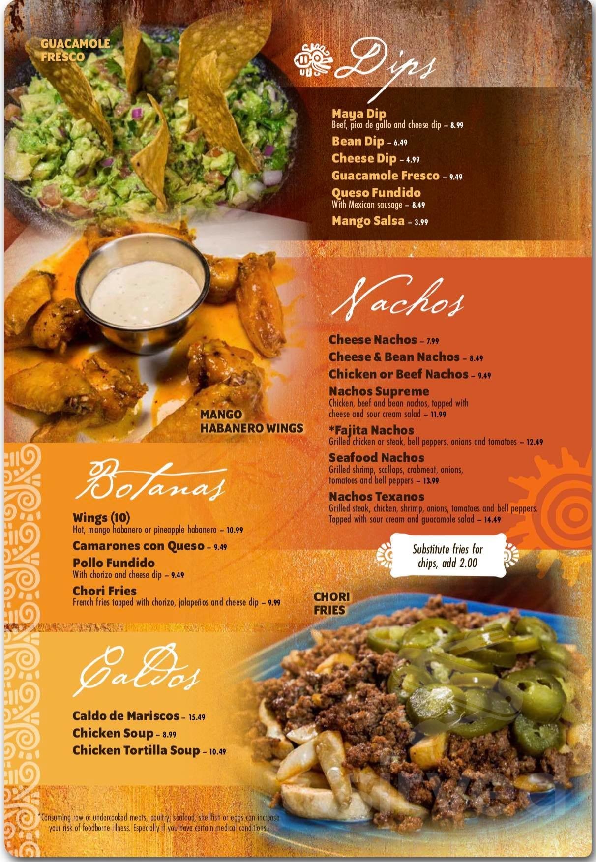 Gran Maya Mexican Grill menu in Virginia Beach, Virginia, USA