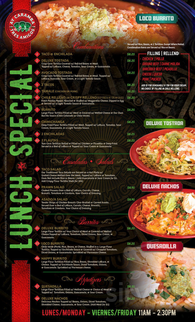 Ay Caramba Mexican Grill menu in Yakima, Washington, USA