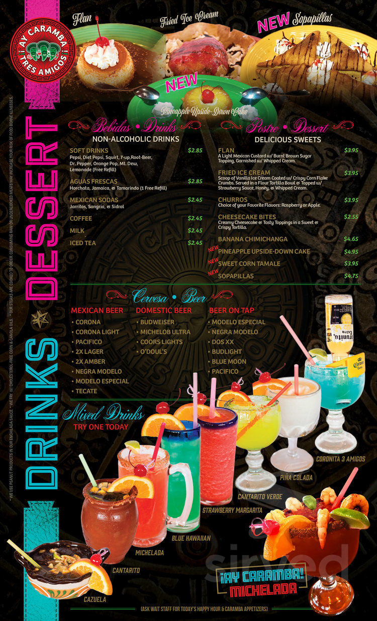 Ay Caramba Mexican Grill menu in Yakima, Washington, USA