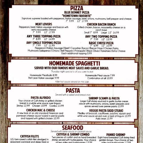 Yesterday's menu in Morrilton, Arkansas, USA