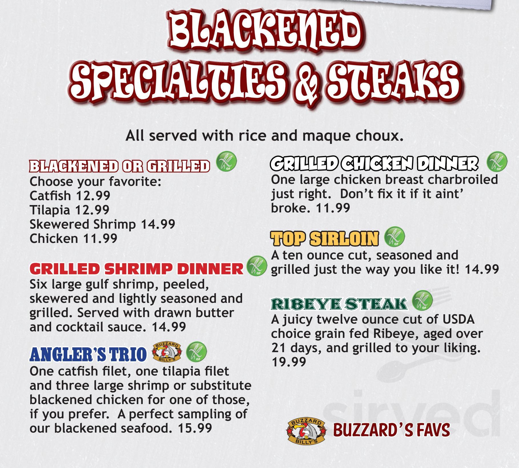 The Brazos Landing menu in Waco, Texas, USA