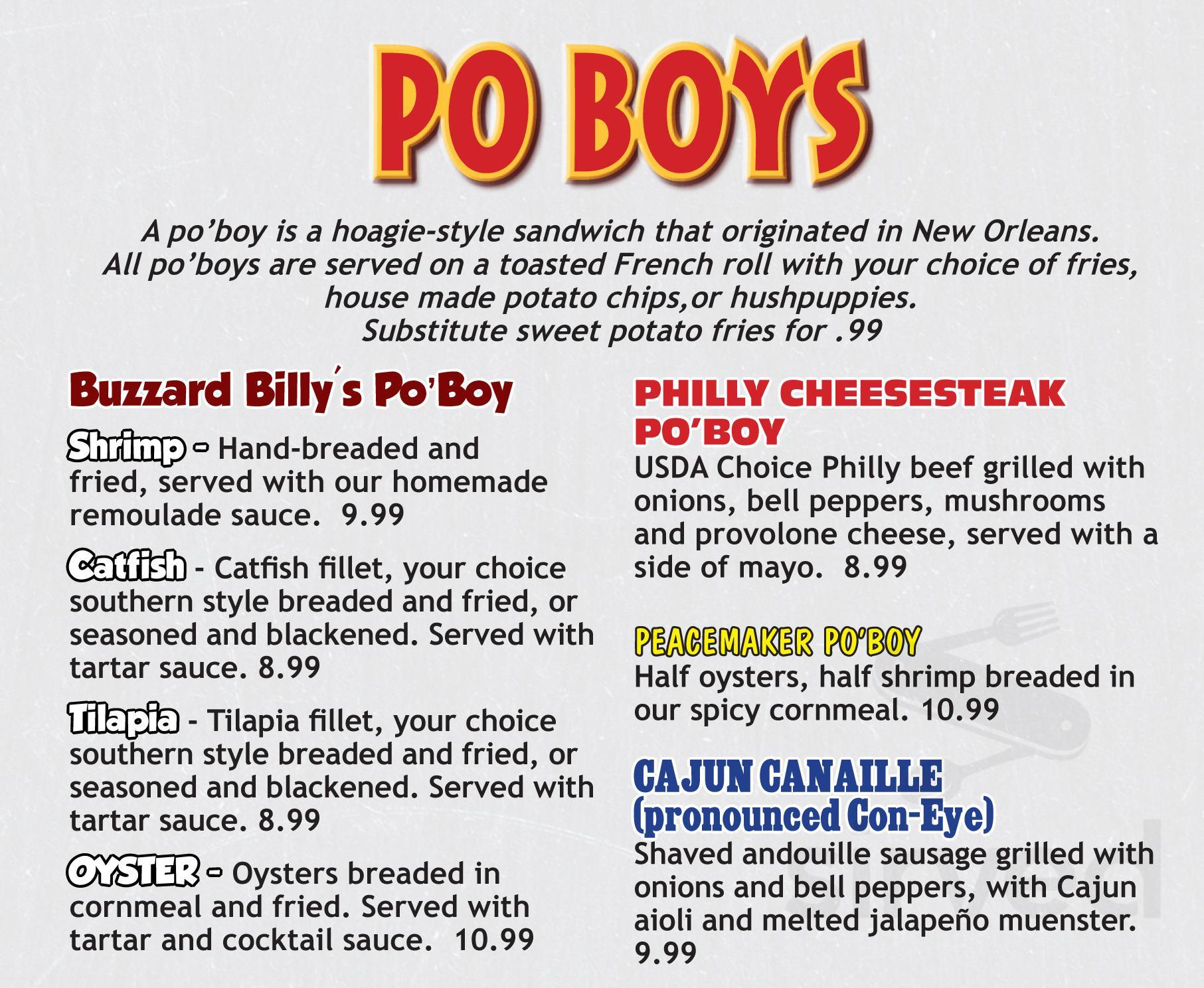 The Brazos Landing menu in Waco, Texas, USA