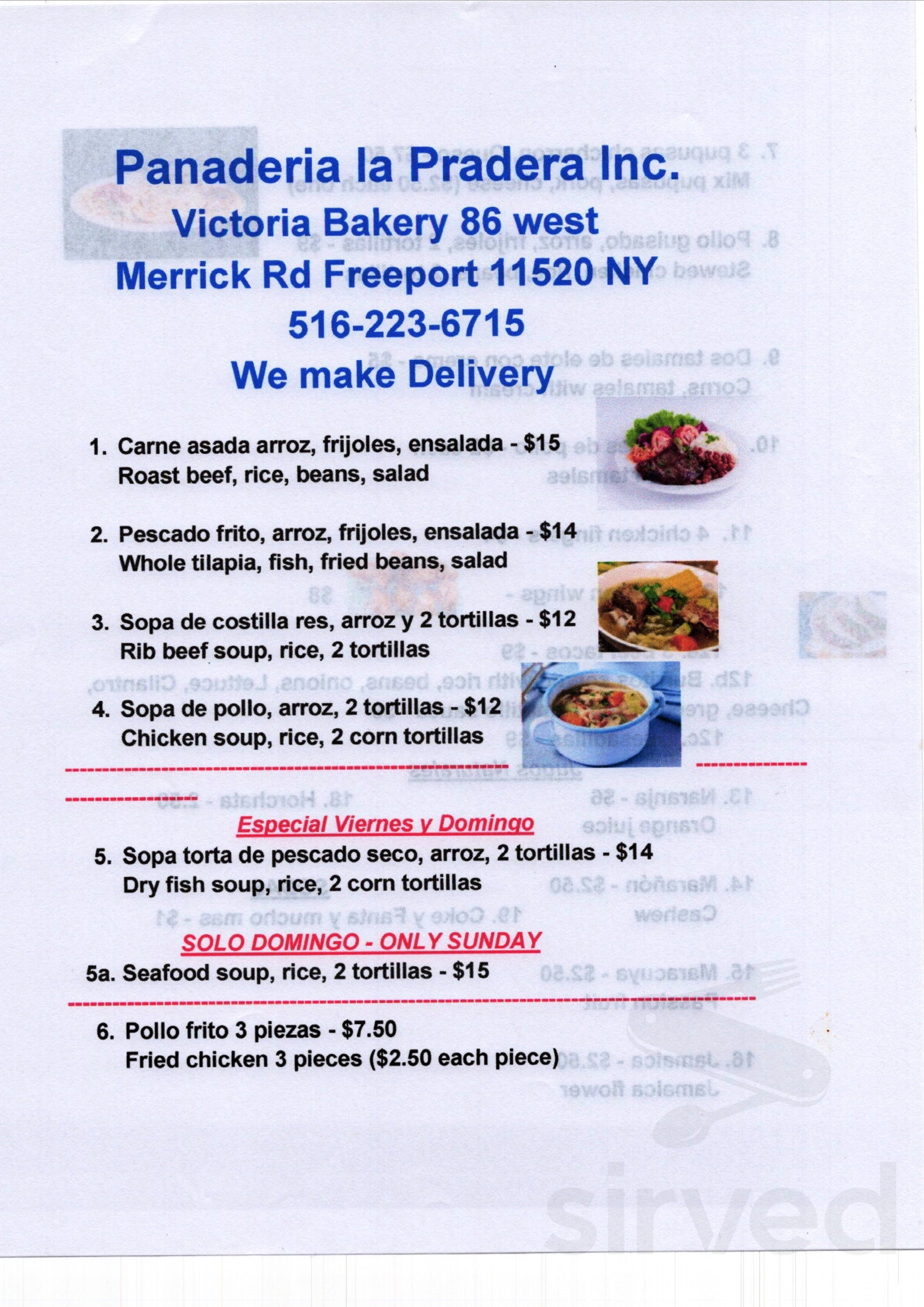 Victoria Bakery menu in Freeport, New York, USA
