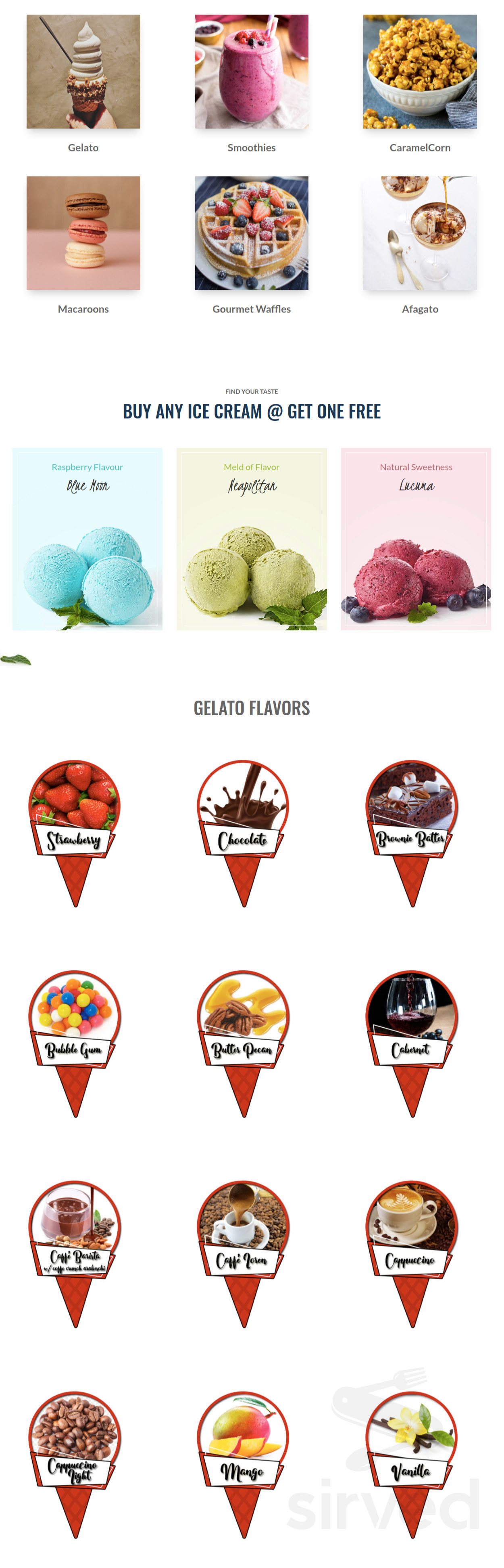 Boki Gelato Italian Artisan Ice Cream menu in Sioux Falls, South Dakota ...