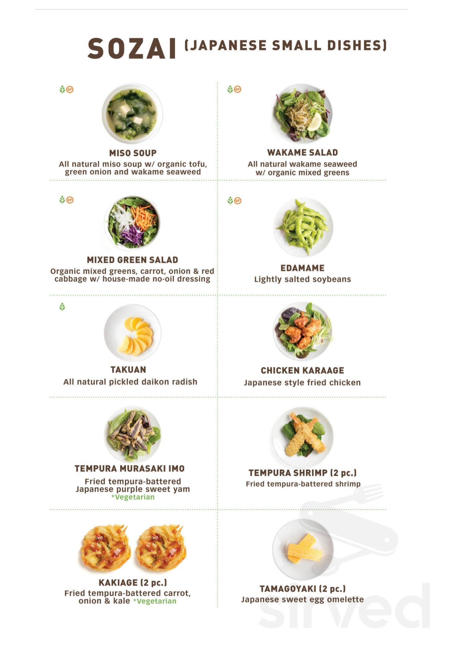Menu - San Francisco CA's Onigilly Japanese Kitchen - San Francisco ...