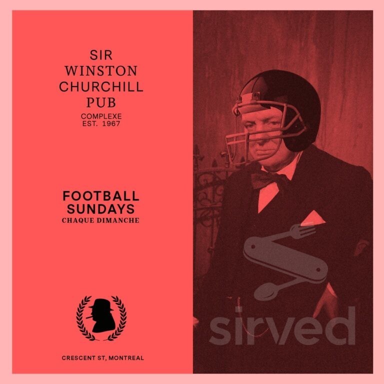 Menu - Montréal QC's Sir Winston Churchill Pub | Sirved